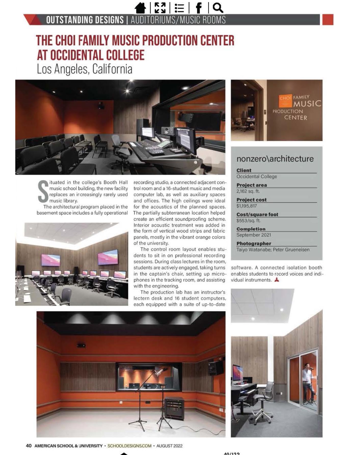 NZ\A Awarded Outstanding Design for The Choi Family Music Production ...